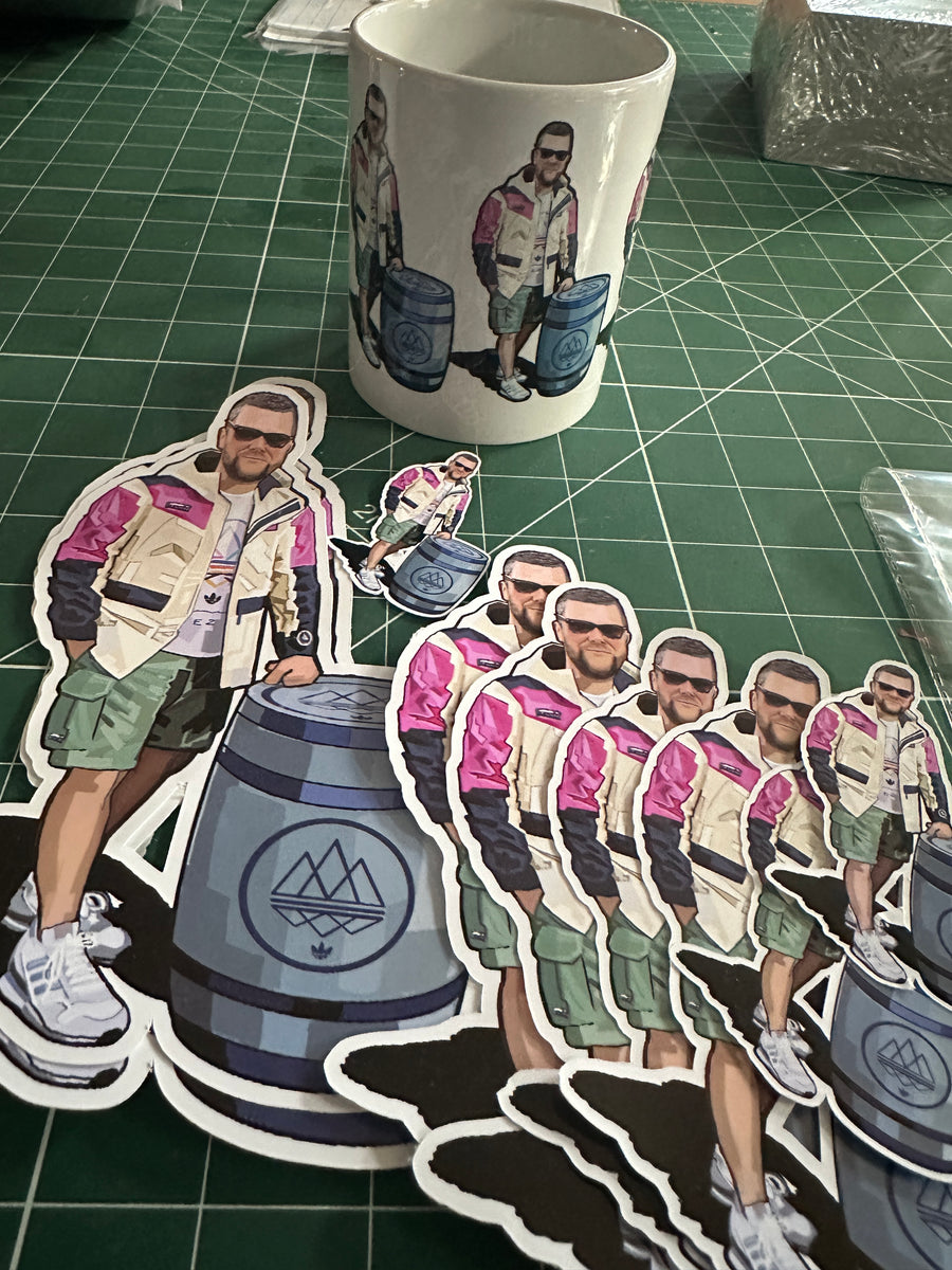 Custom Character Commission Stickers & Mug – A Guy Called Minty