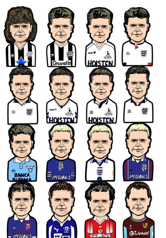 Gazza through the years Print. – A Guy Called Minty